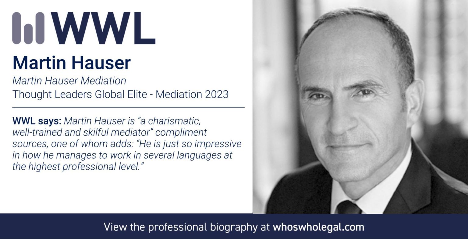 Martin HAUSER Mediation - Experienced commercial mediator